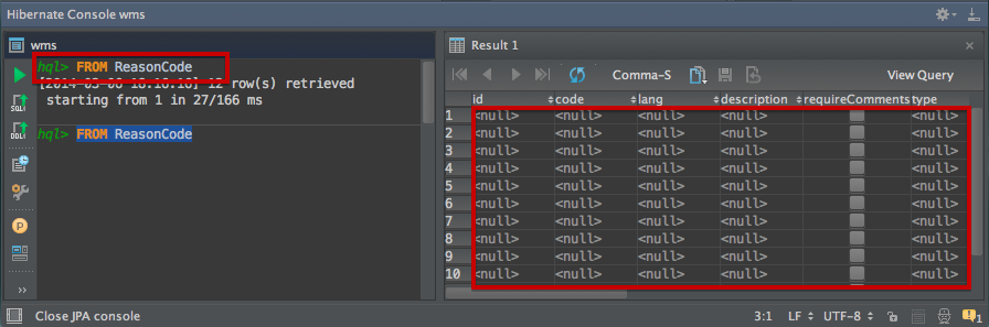 Hibernate console returns nulls – IDEs Support (IntelliJ Platform) | JetBrains